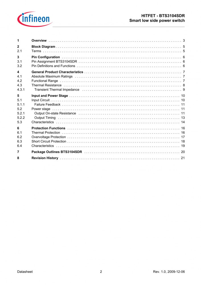 BTS3104SDR datasheet page 2