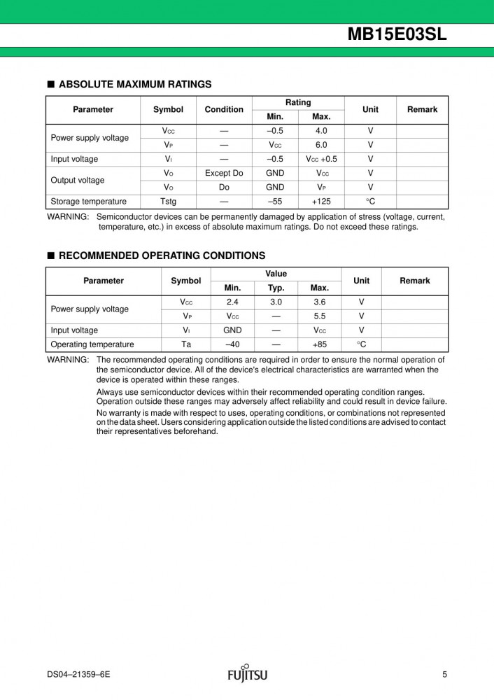 MB15E03 technical document page 6