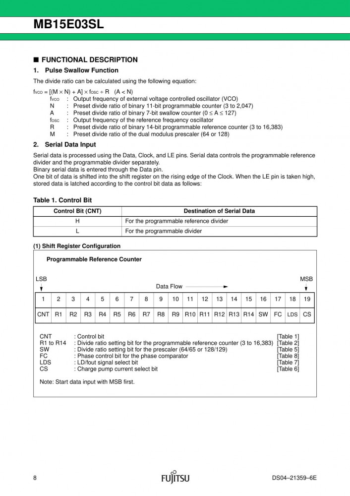 MB15E03 technical document page 9