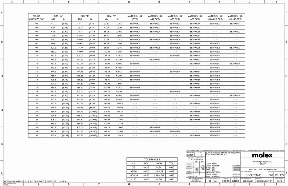 0387800106 product drawing, page 2