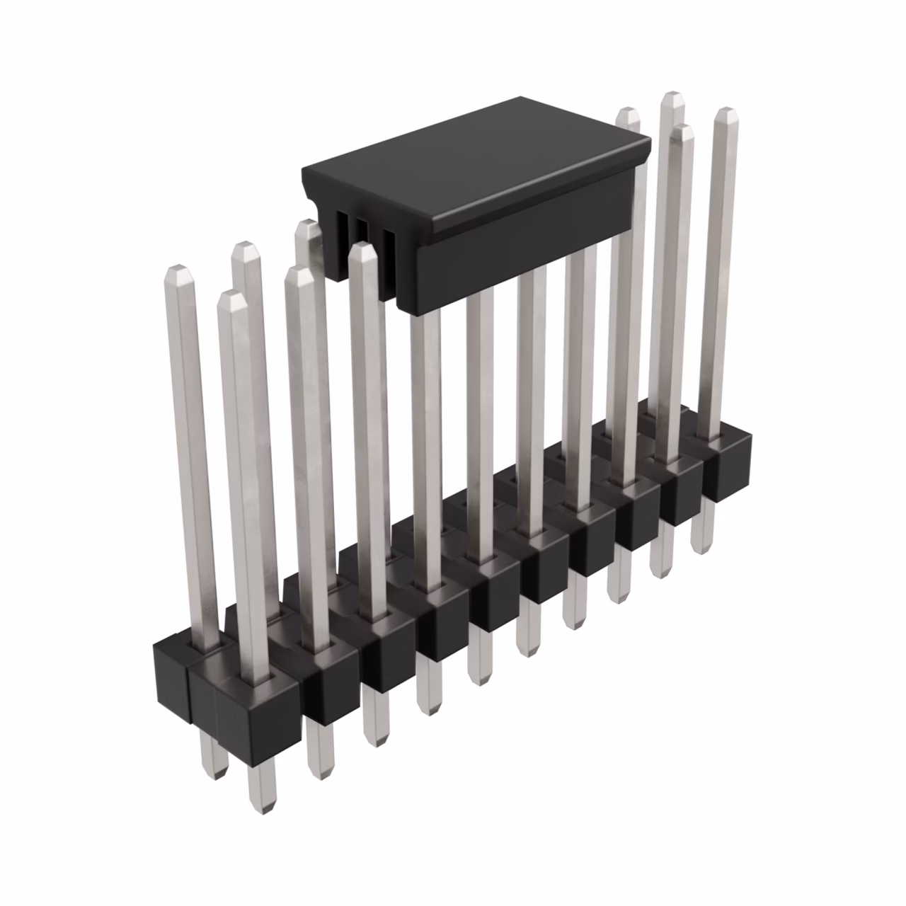 C-Grid Header, 2.54mm Pitch, Through Hole, Dual Row, Vertical, 2 Circuits, 2.54µm Tin (Sn) Plating, Tray Packaging, Lead-Free