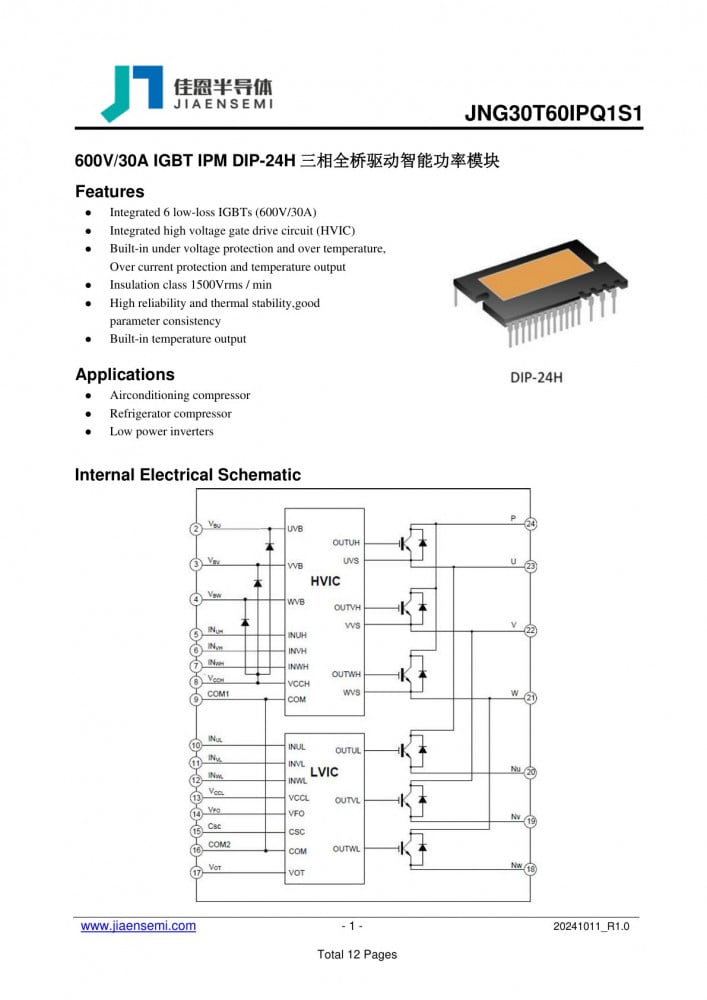 JNG30T60IPQ1S1 datasheet page 1