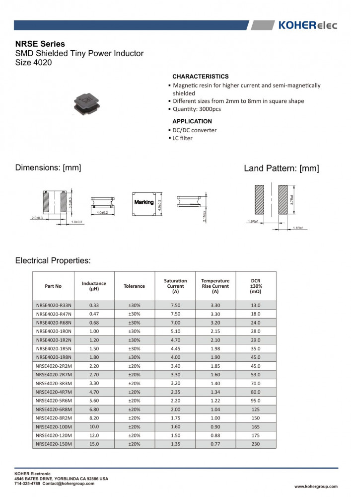 NRSE series technical document page 1
