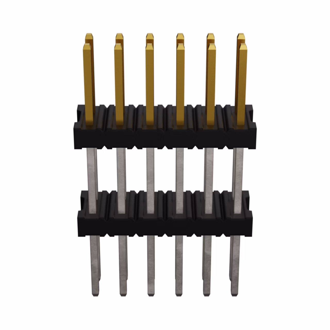 Milli-Grid Header, Dual Row, Dual Body, Through Hole, Vertical, 12 Circuits, 0.38µm Gold (Au) Selective Plating, 8.18mm Stacking Height, Pocket Tray, Lead-Free for sale