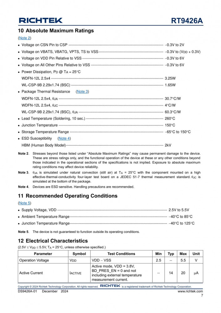 RT9426A datasheet page 7