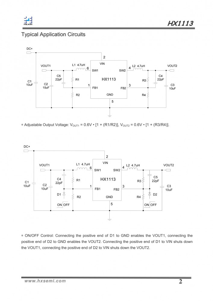 HX1113-AEC technical document page 2