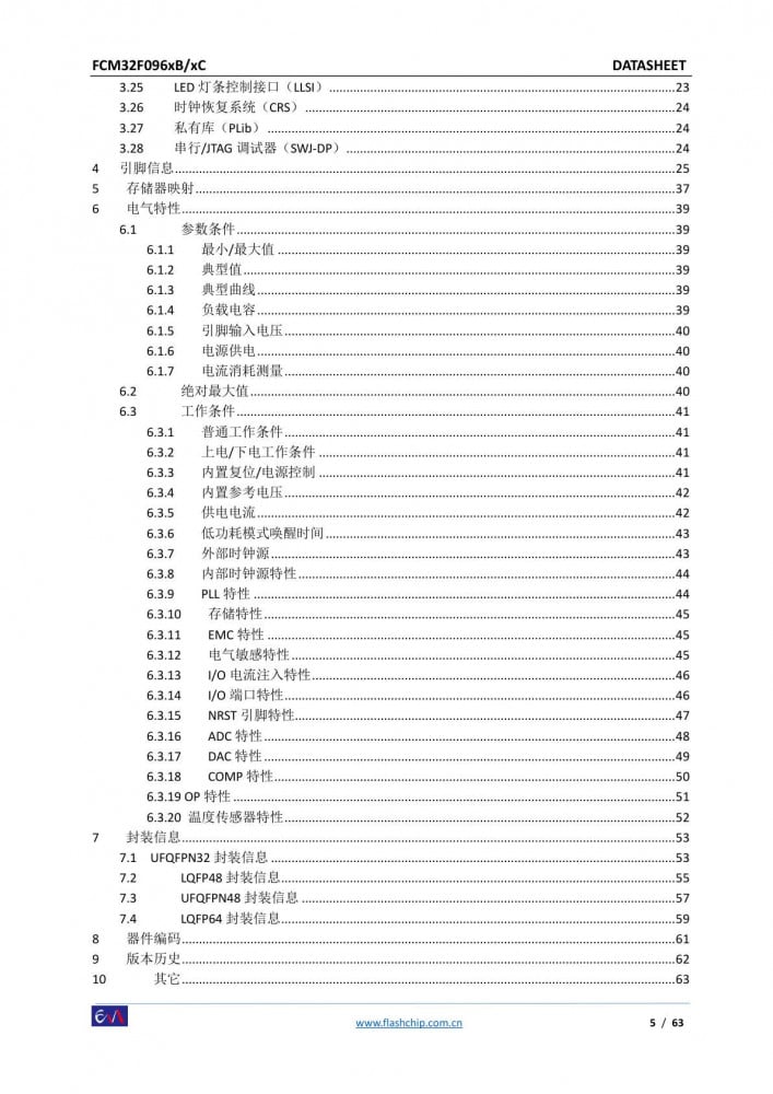 FCM32F096 datasheet page 5