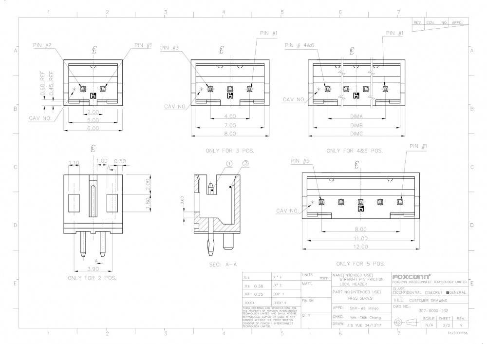 FOXCONN HF5504E-P1LH drawing page 2