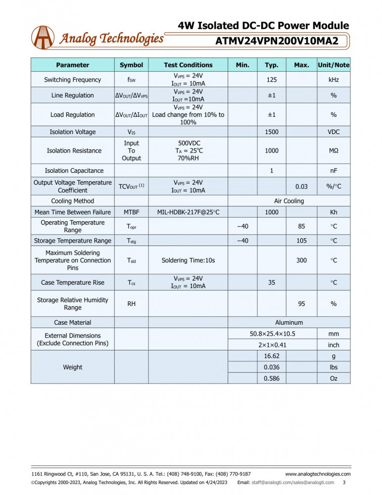 ATMV24VPN200V10MA2 datasheet page 3