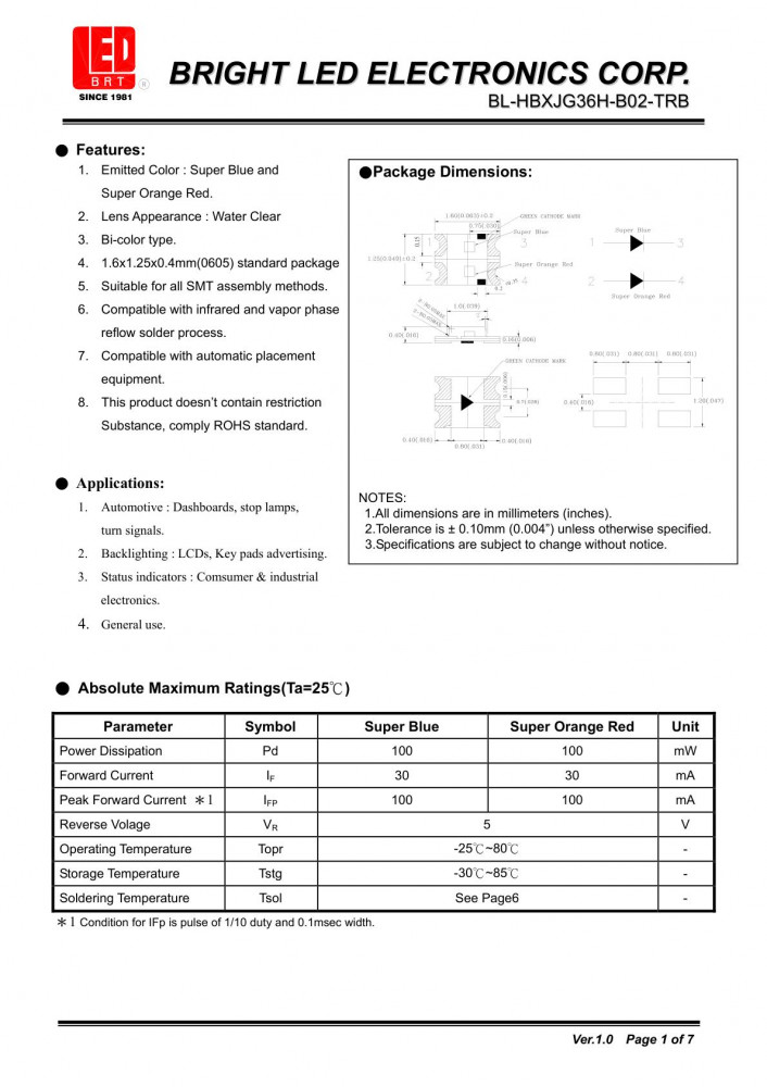 BL-HBXJG36H-B02-TRB datasheet page 1
