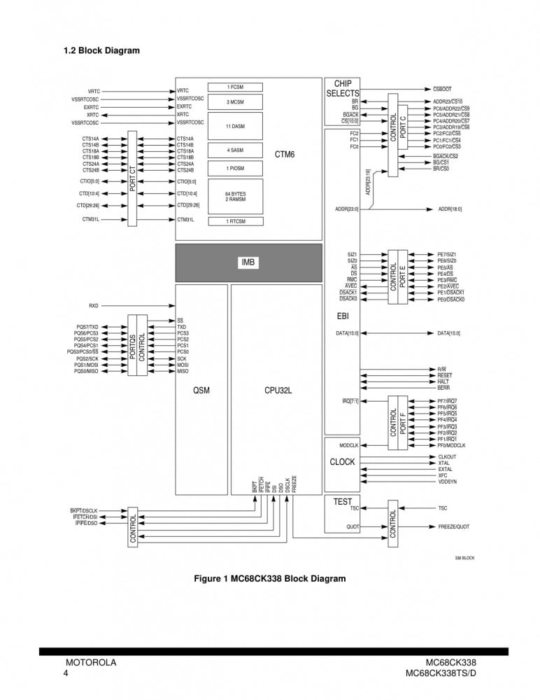 MC68CK338 technical document page 4