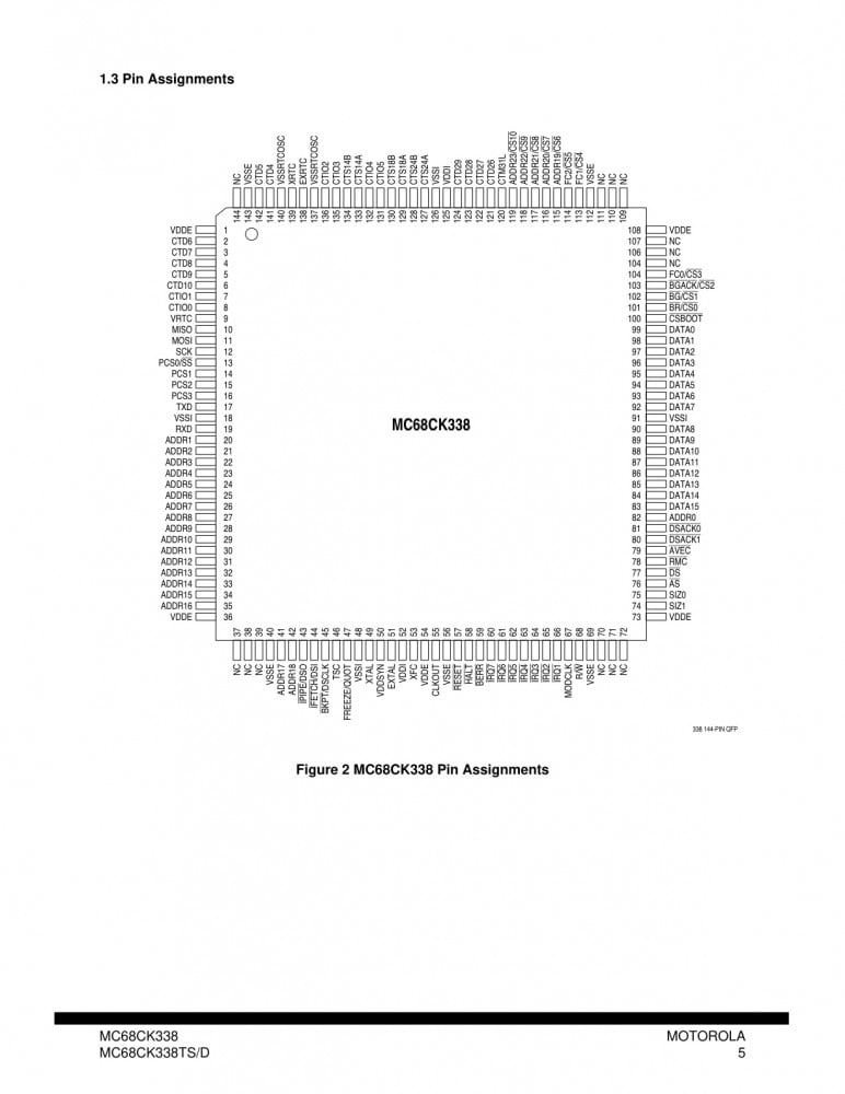 MC68CK338 technical document page 5