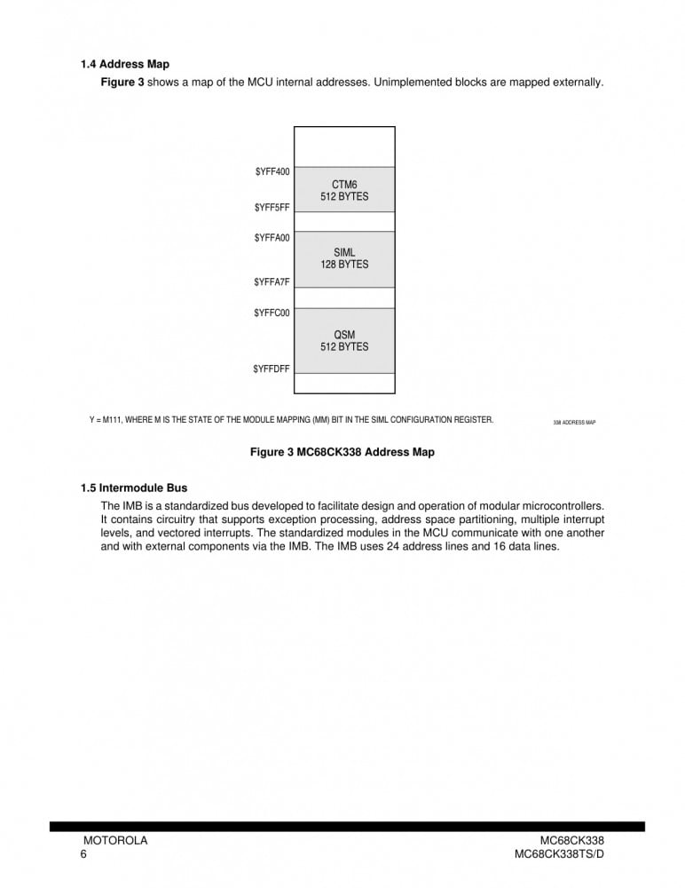 MC68CK338 technical document page 6