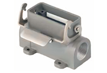 Heavy-Duty High Performance-Harsh Environment (HP-HE) Screw Locking Hood, Zinc Alloy, Top Entry, Size 24B «104x27», M25x2 Thread, Black