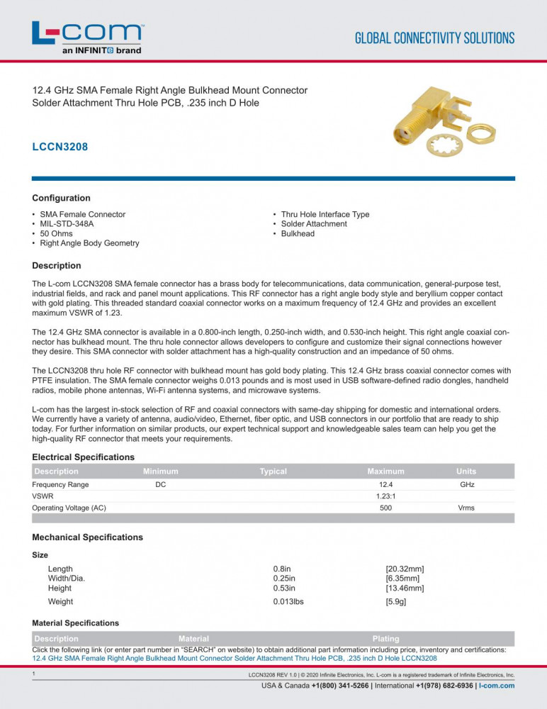 LCCN3208 technical document page 1
