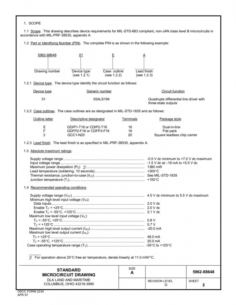 55ALS194/BEA datasheet page 3