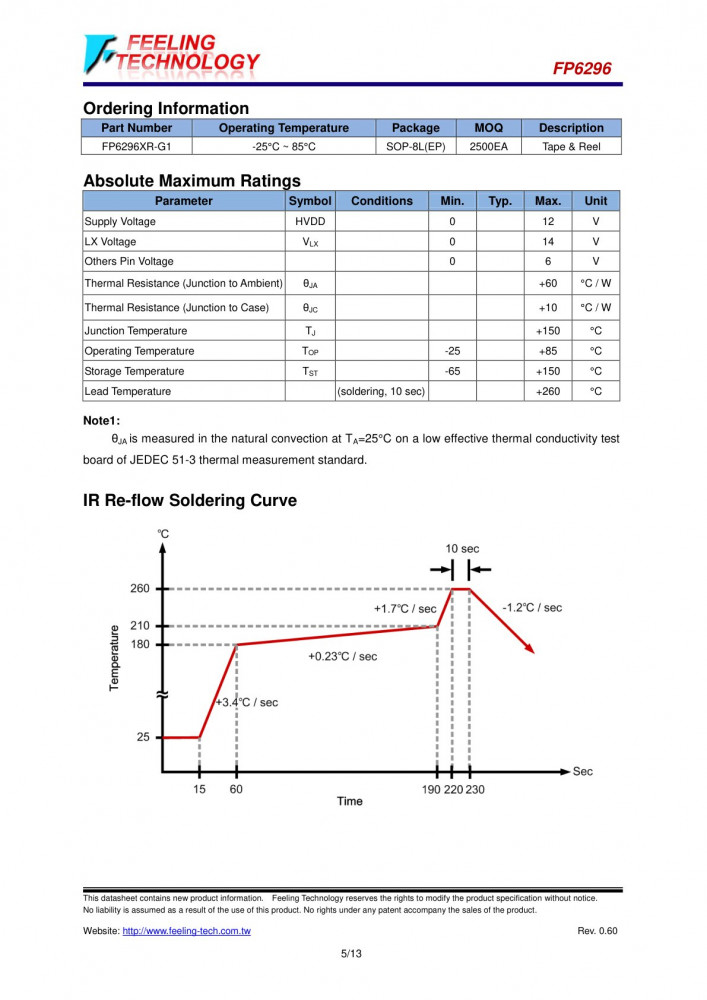 FP6296XR-G1 datasheet page 5