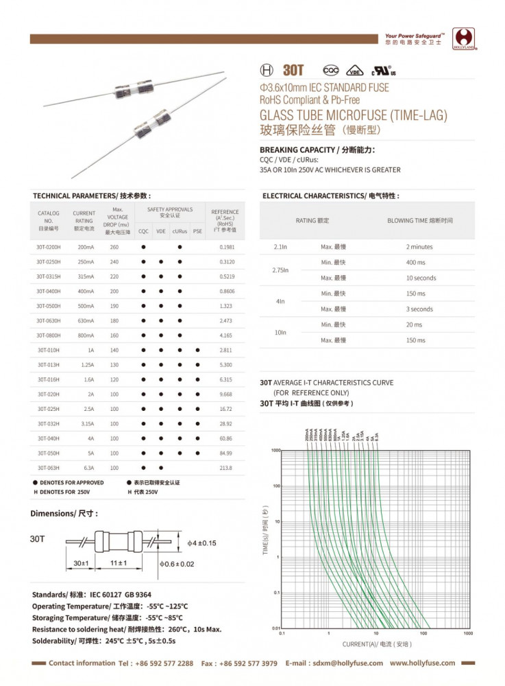 HOLLY 30T-050H technical document page