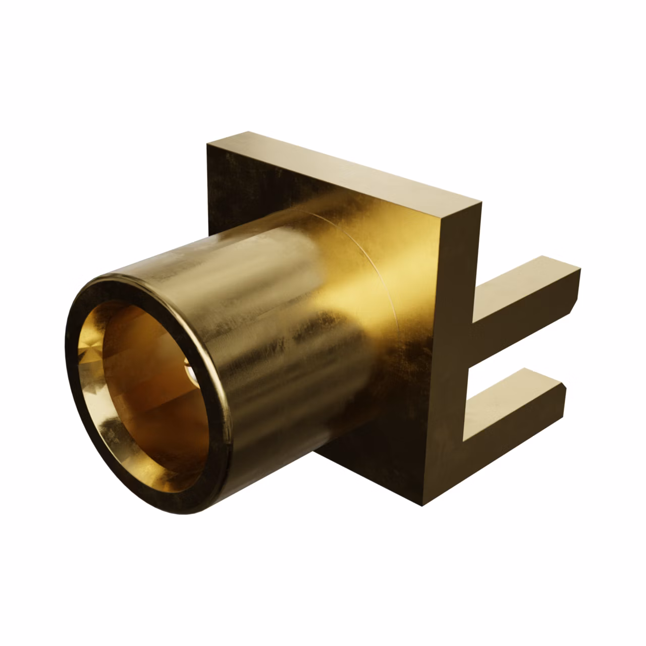 MCX Jack, Straight, PCB Receptacle, Edge Mount, Brass Body, Gold (Au) Plated, 75 Ohms for sale