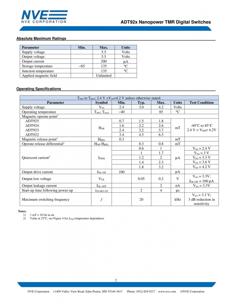 ADT923-14E technical document page 2