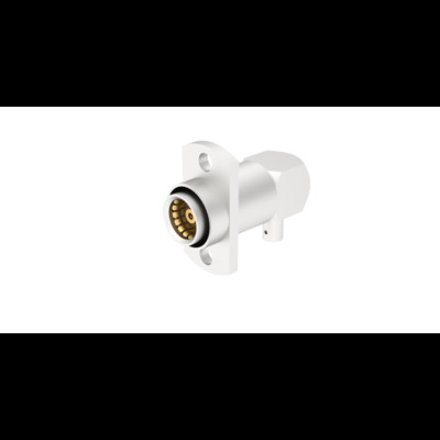 BMA / RIGHT ANGLE 2 HOLE FLANGE FLOATING JACK SOLDER TYPE - CABLE .085 for sale