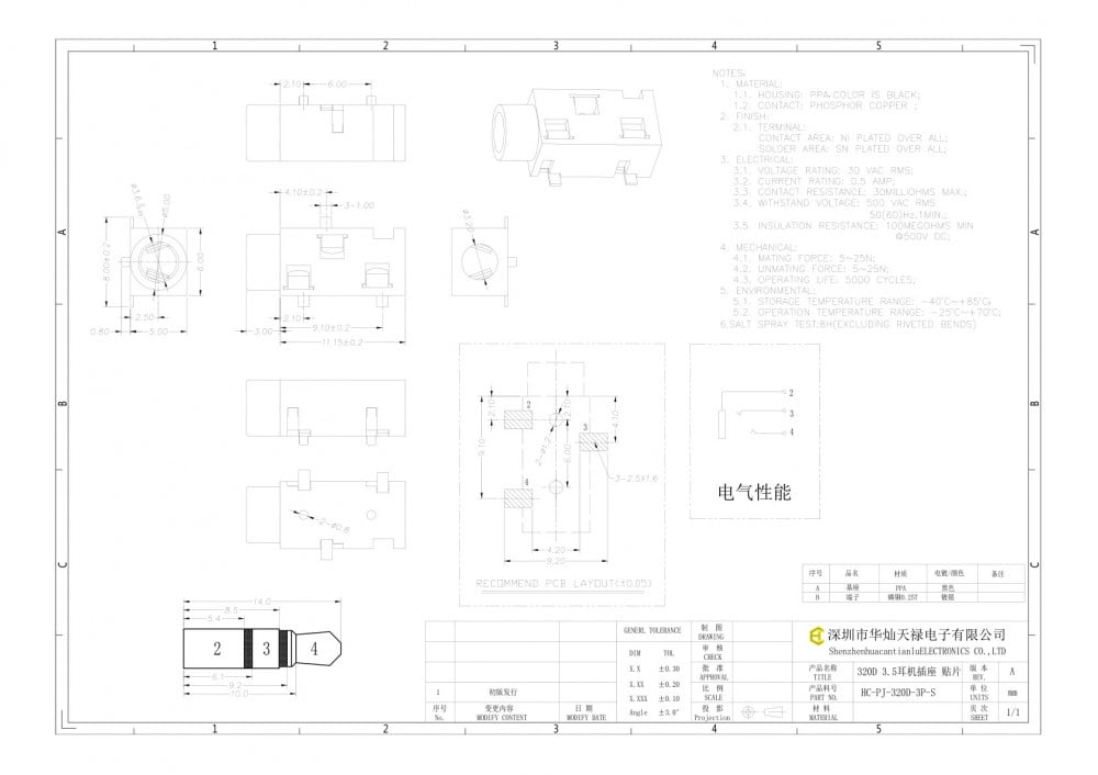 HC-PJ-320D-3P-S technical document preview