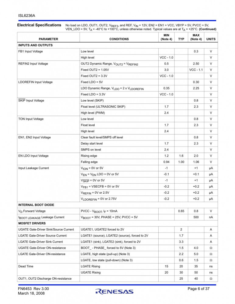 ISL6236A datasheet page 6