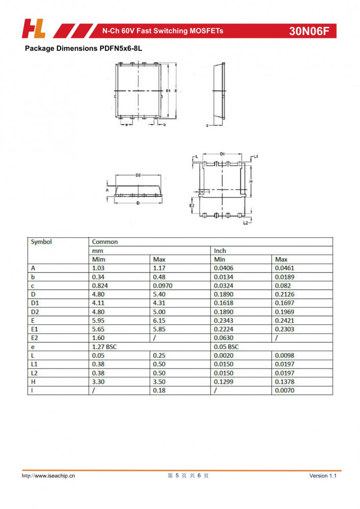 HL 30N06F datasheet page 5