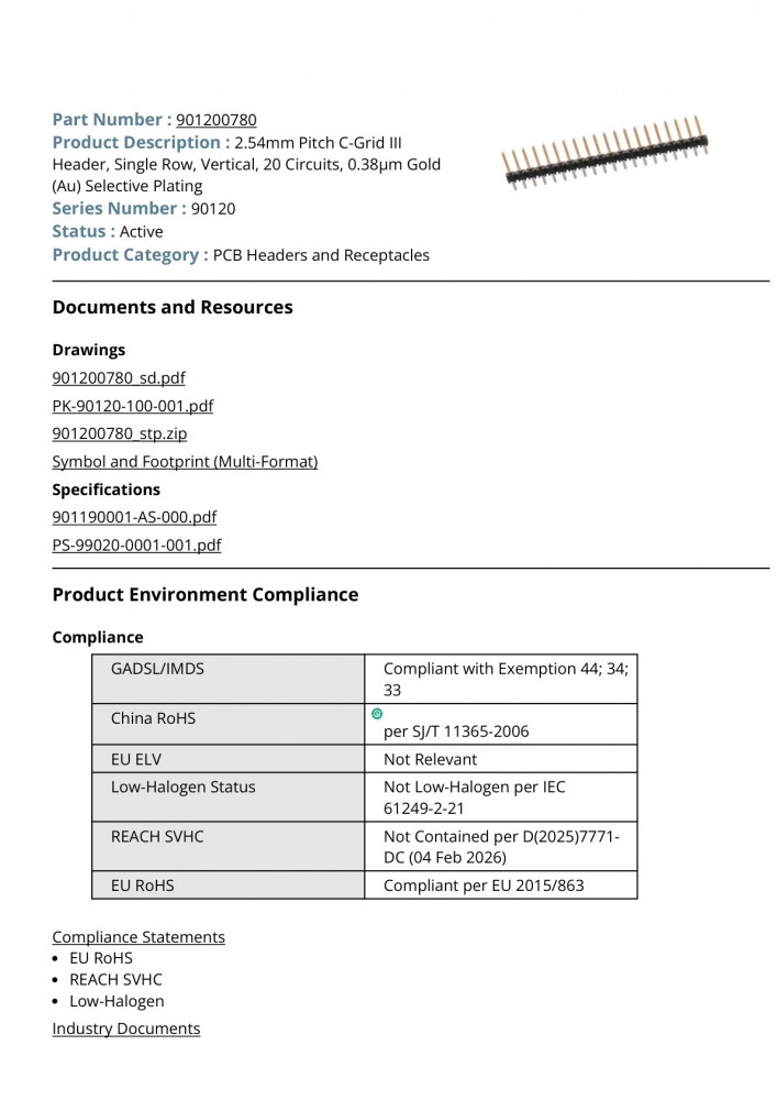 901200780 technical document preview, page 1