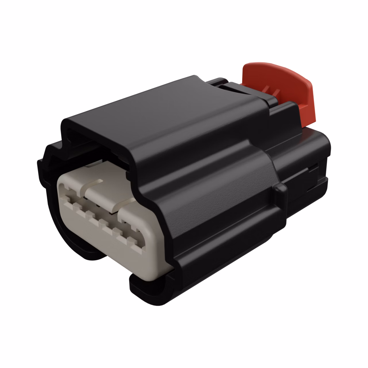 2.54mm MX64 Sealed Single Row Crimp Housing, GET Terminal, Black, 6 Circuits, Key C, with CPA Lock, All Terminals Plugged for sale