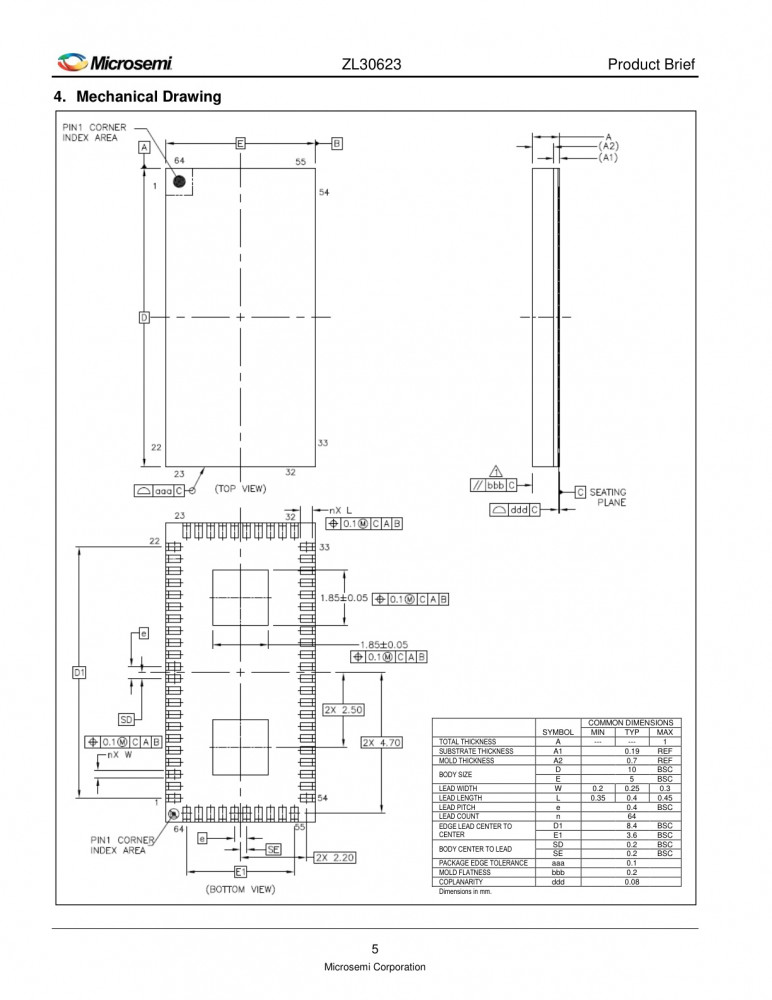 ZL30623 product brief page 5