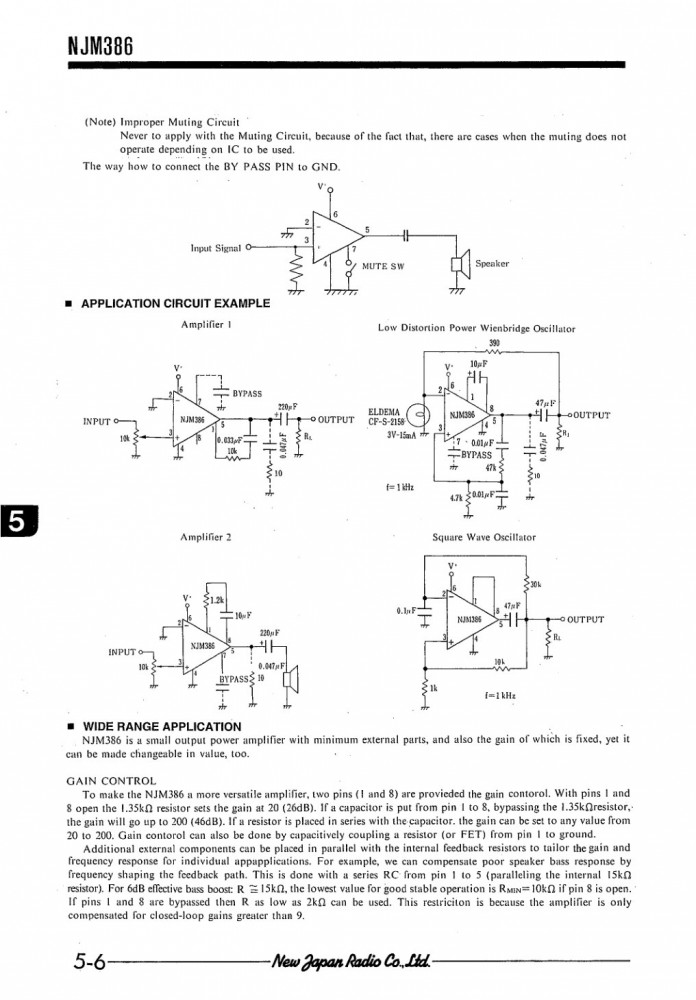 NJM386D datasheet page 6