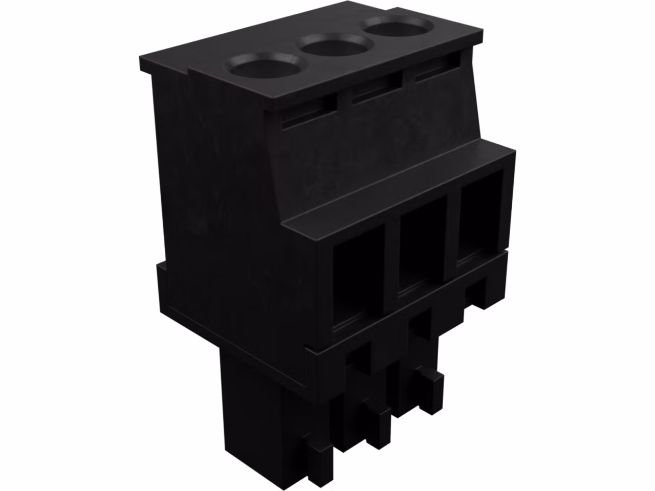3.81mm Pitch Eurostyle Vertical Plug, with Reverse Imprinting, Front Wire Entry, Gold (Au) Plated, Black, 3 Circuits for sale
