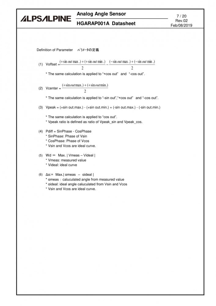 HGARAP001A datasheet page 7