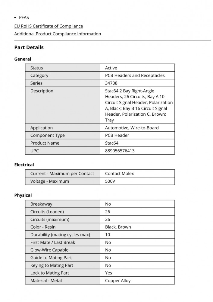 MOLEX 347082038 technical drawing page 2
