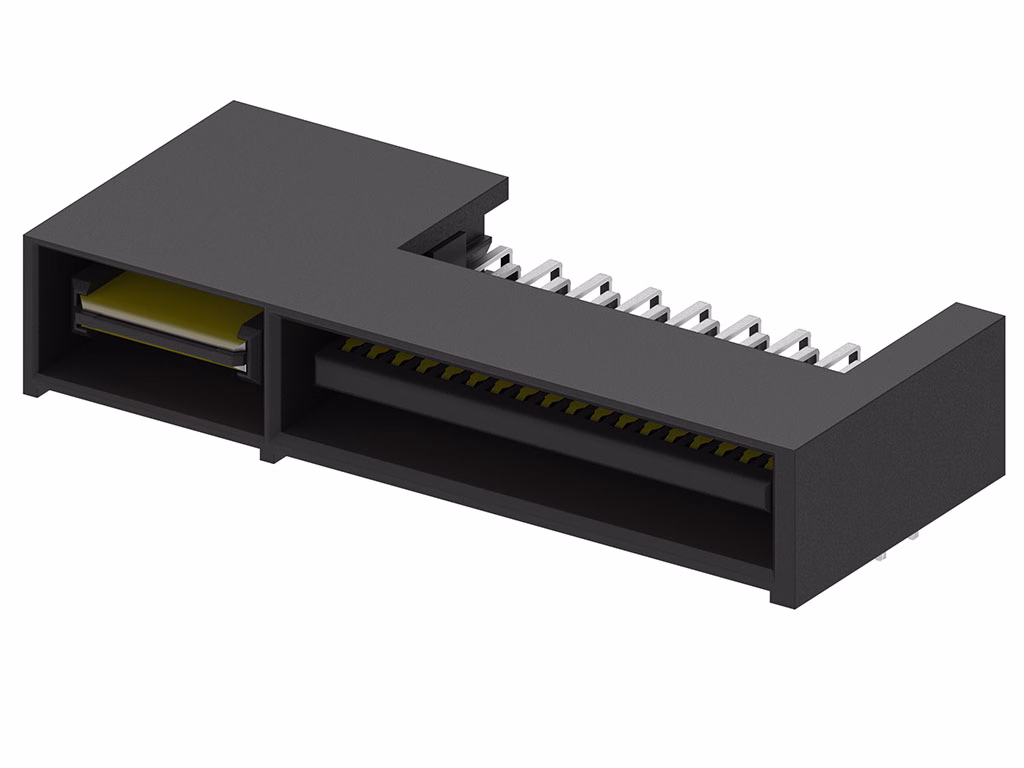 EXTreme LPHPower Plug, Right-Angle, 10 Power Contacts, 36 Signal Contacts, Select Gold (Au) Plating, for 3.18mm Thick PC Board