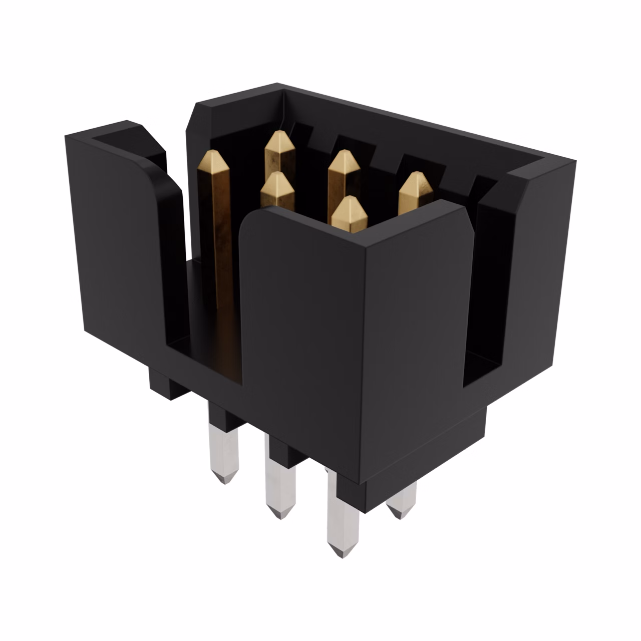 2.00mm Pitch, Milli-Grid PCB Header, Dual Row, Vertical, Through Hole, Shrouded, 6 Circuits, 0.76µm Gold (Au) Plating, 2.50mm Tail Length, Dual Side Slots, Center Polarization, Tube for sale