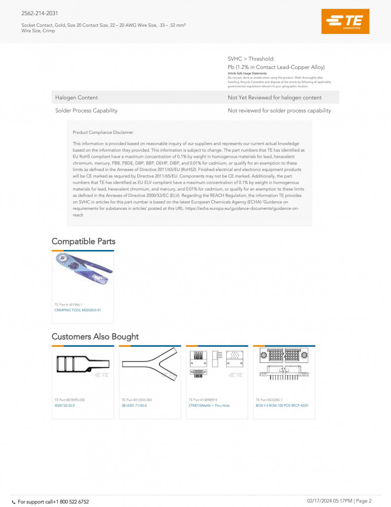 M39029/84-452 technical document page 2