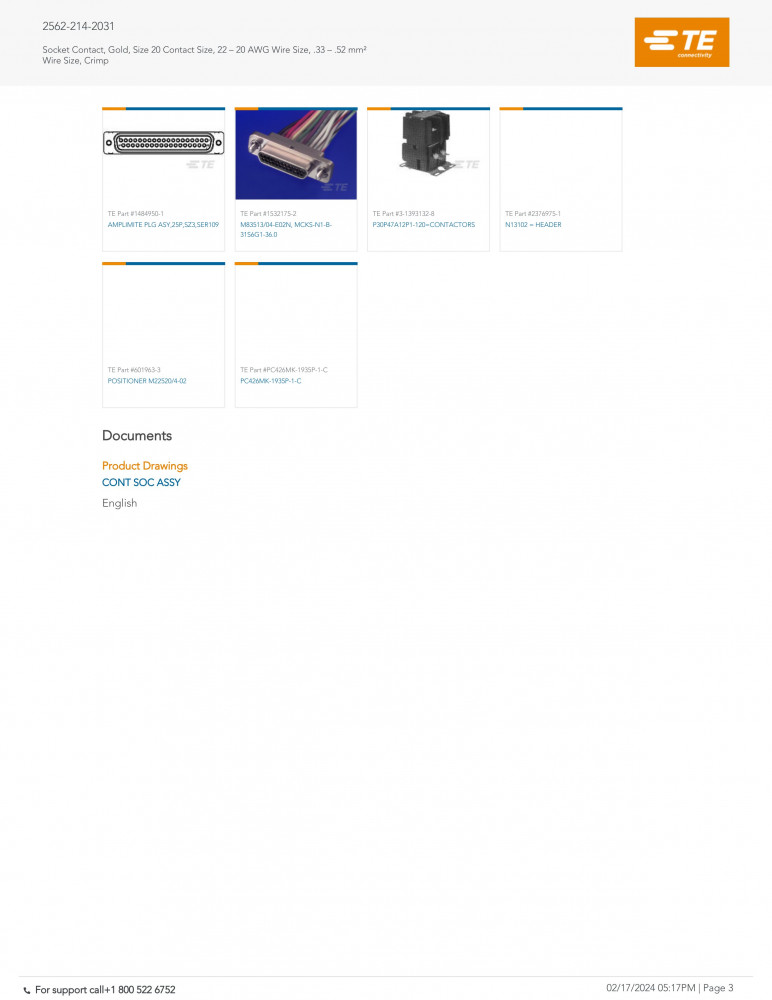 M39029/84-452 technical document page 3