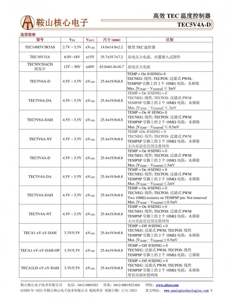 TEC5V4A-D datasheet page 9