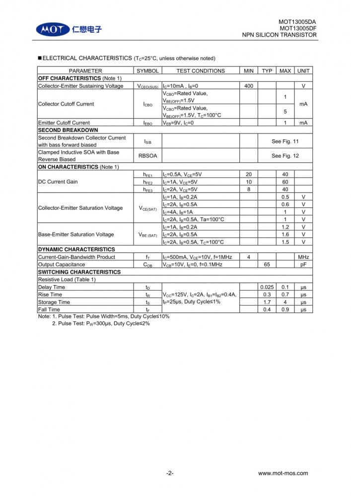 MOT technical document page 2