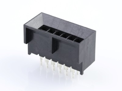 Micro-Fit BMI CPI Compliant Pin Header, Blind Mate Interface, Dual Row, Vertical, 22 Circuits, PA Polyamide Nylon 4/6, UL 94V-0, Tin (Sn) Over Nickel (Ni) Plating
