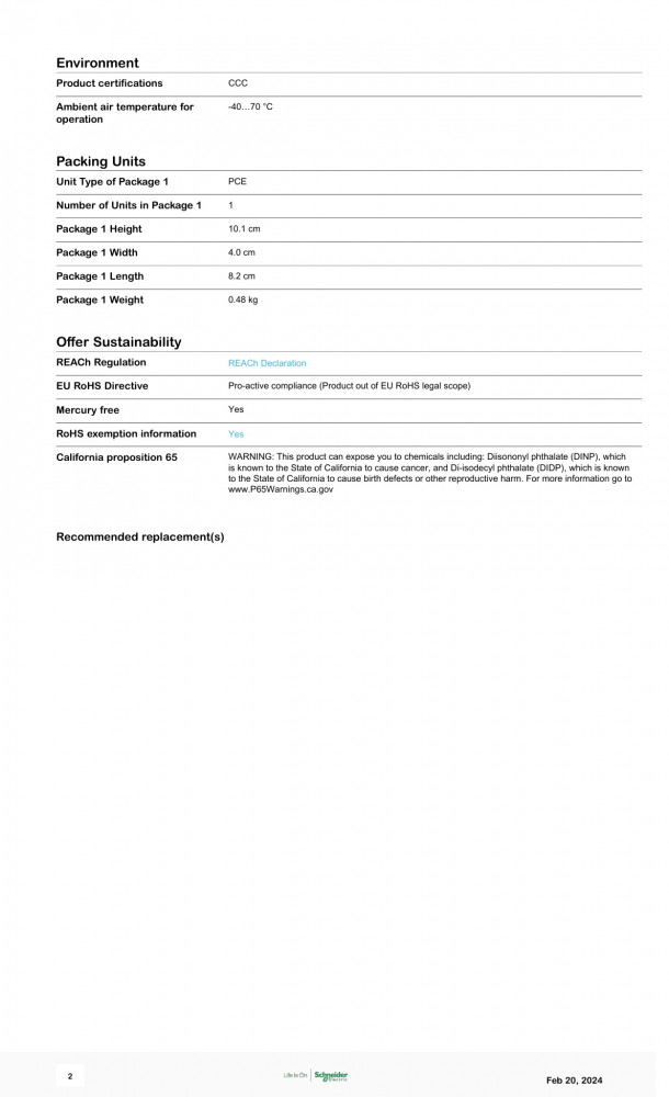 XSDA500519TF technical document page 2