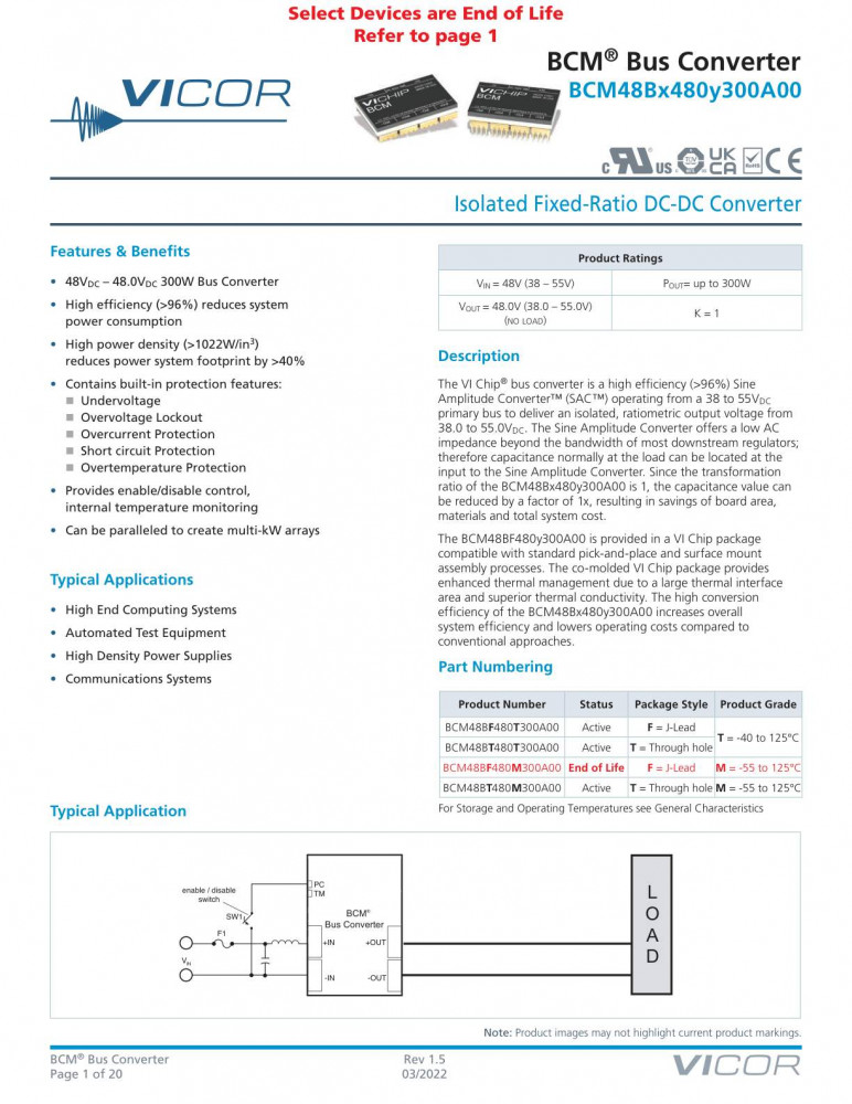 BCM48BT480T300A00 technical document page 1