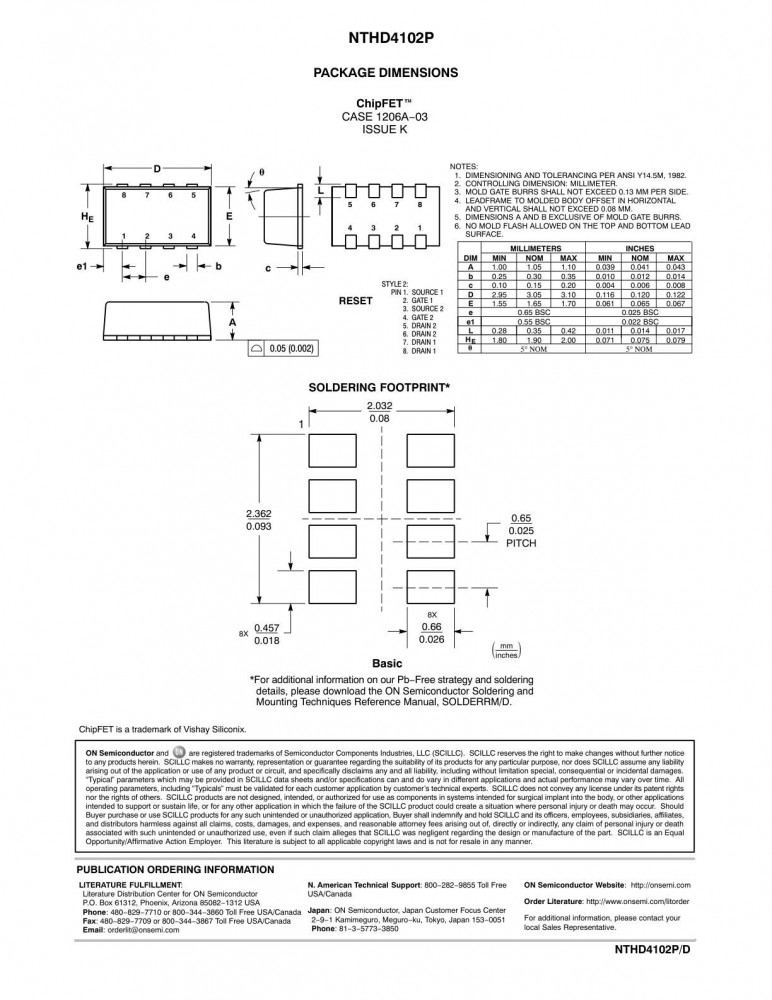 NTHD4102PT1G datasheet page 5