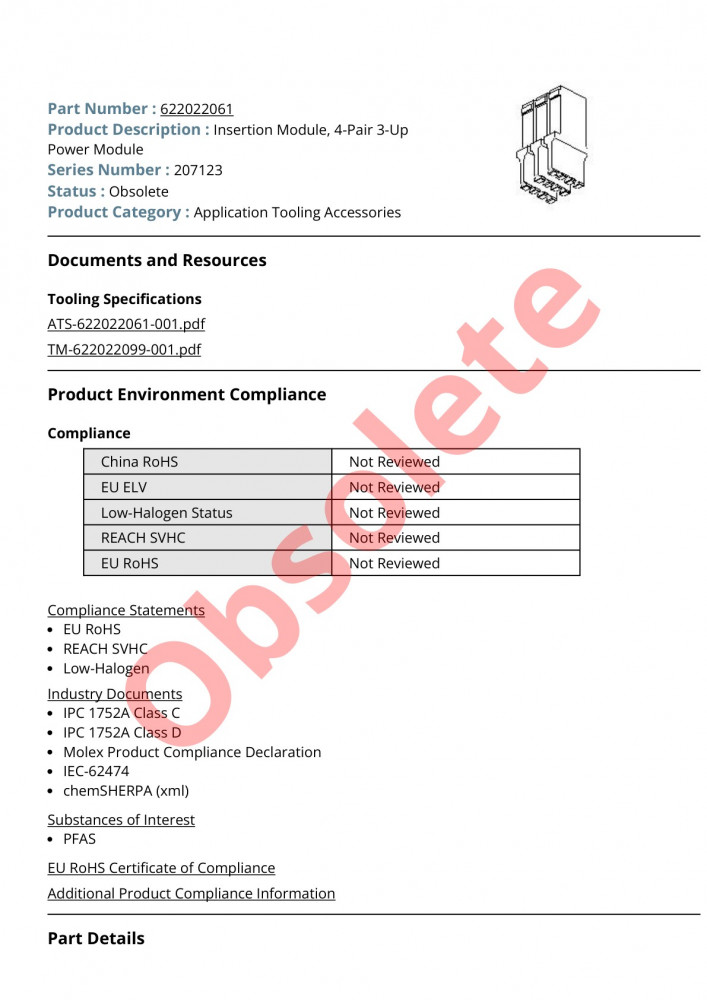 Tooling document preview, page 1