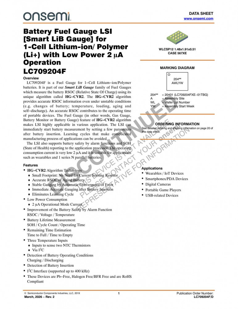 LC709204F datasheet page 1