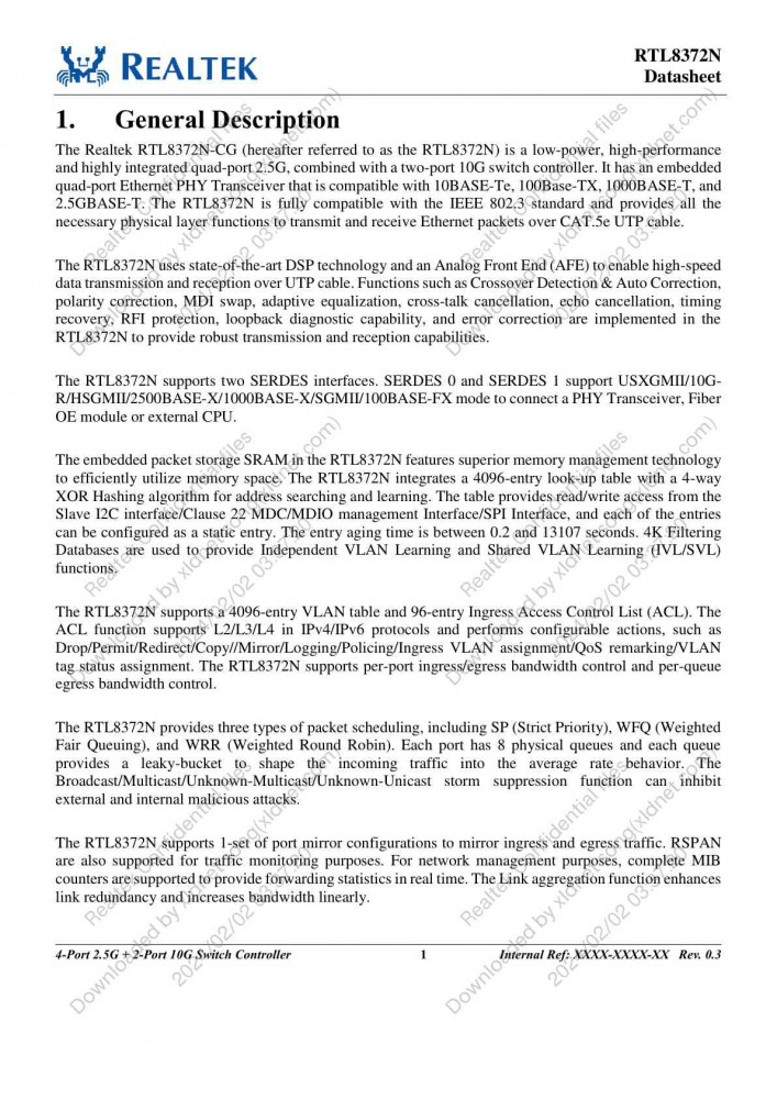 RTL8372N-CG datasheet page 8