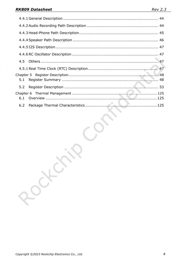 RK809 datasheet page 4