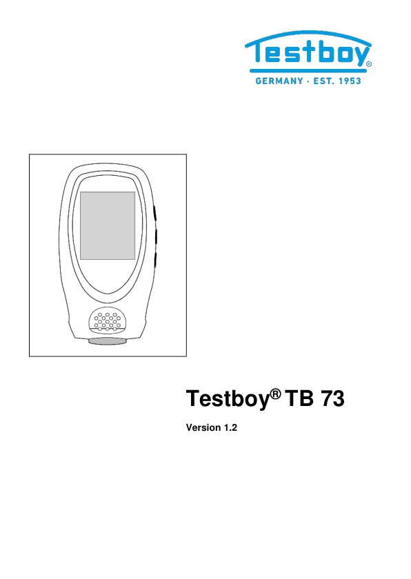 TESTBOY TB 73 manual page 1